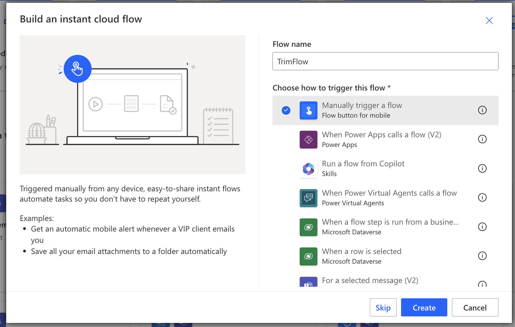 Using Trim function in Power Automate